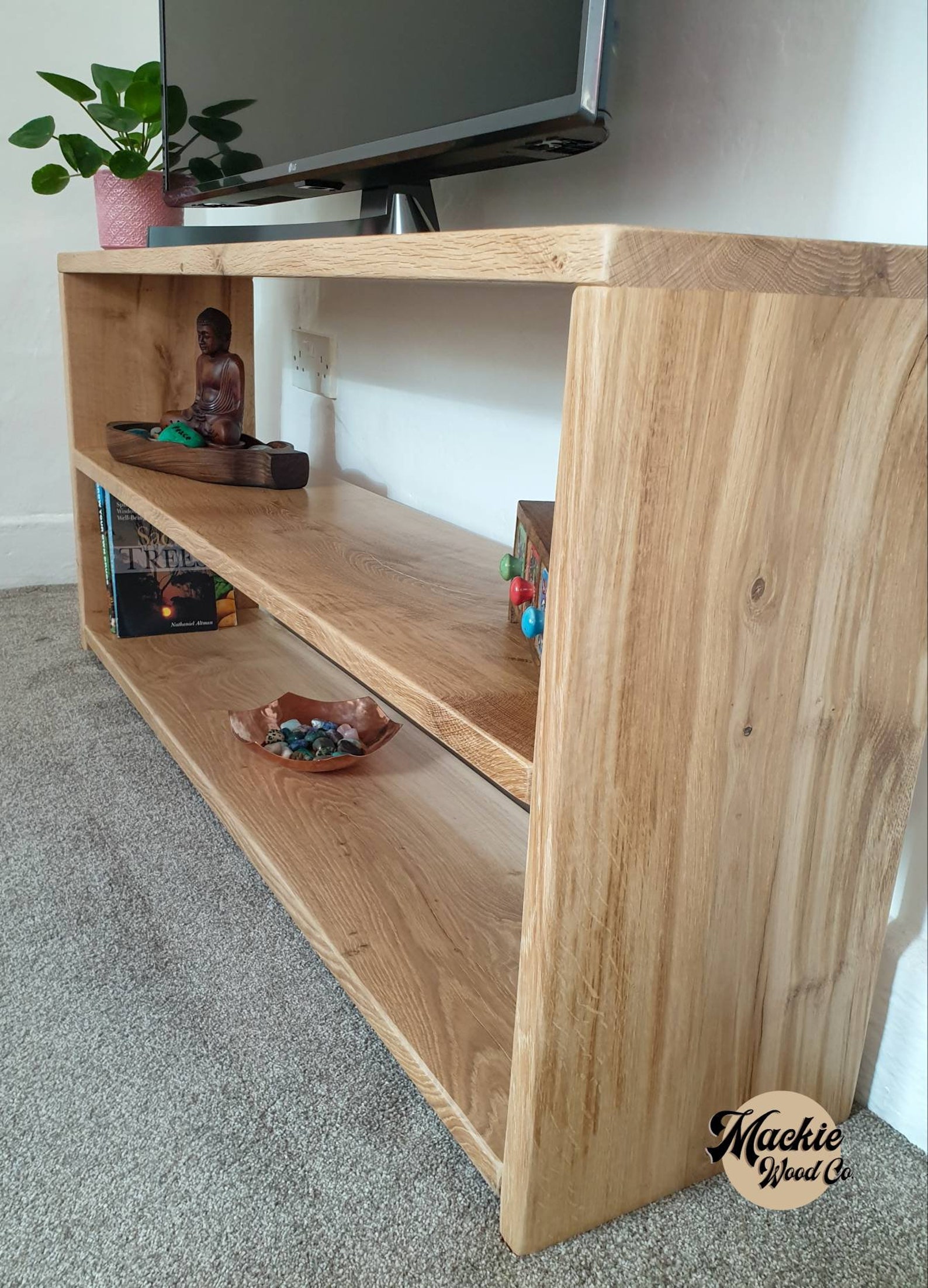 Luxury Bespoke Handmade Rustic Oak Tv Unit, Solid Oak, Rustic Oak Tv ...
