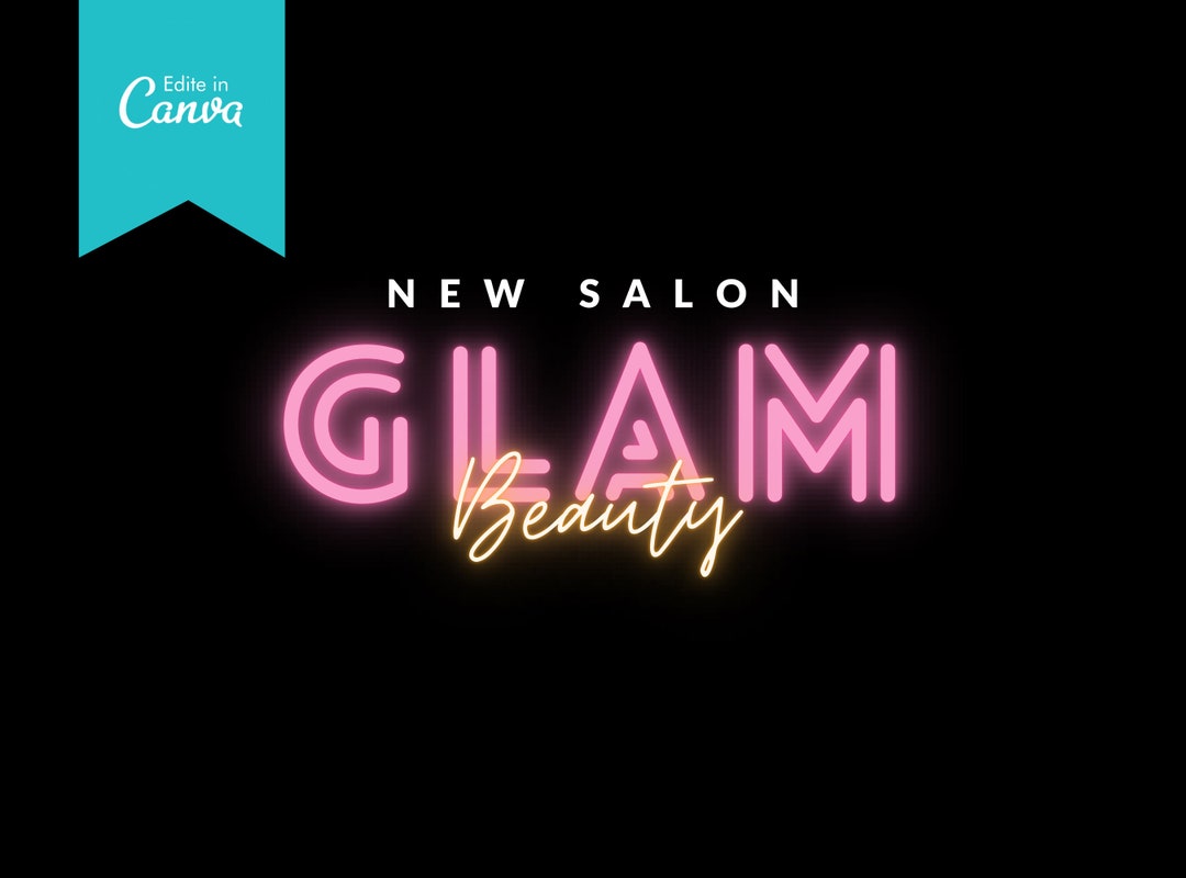 Glam Beauty Logo Design | Luxury Feminine Salon Logo Template With ...