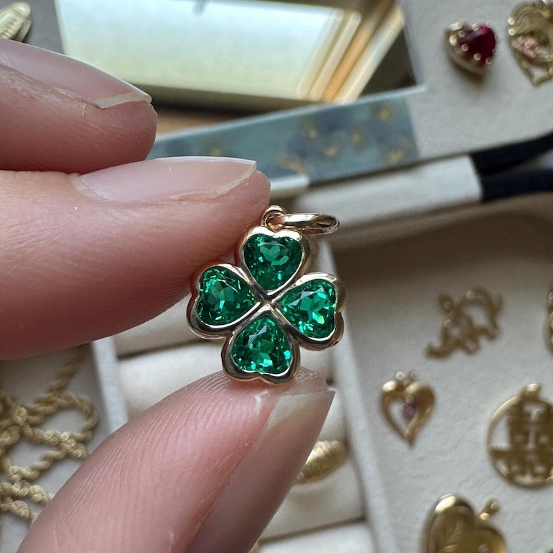 Vintage 10k Clover Charms - Etsy