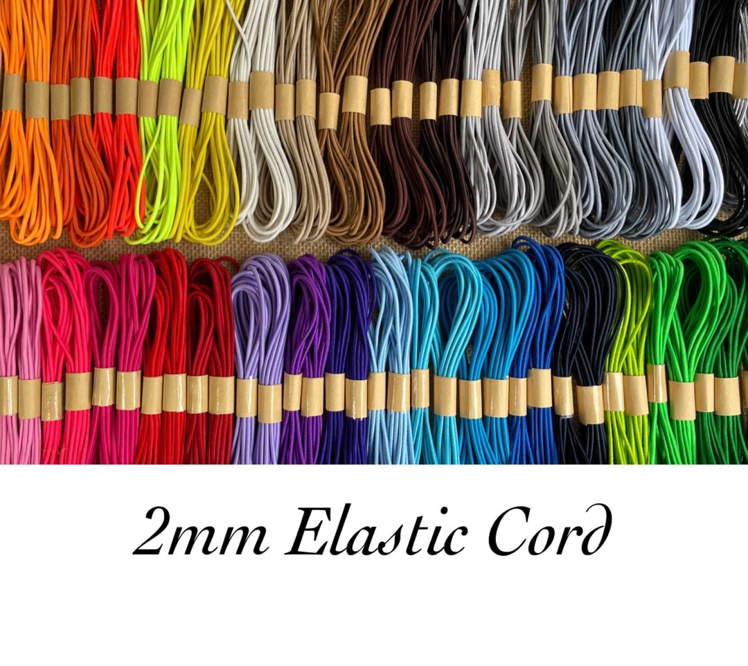Round 2mm Elastic Cord || Craft Elastic || Beading Elastic || 42 ...