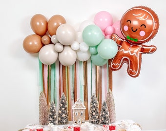 Gingerbread Balloon Gingerbread Man Holiday Balloons - Etsy
