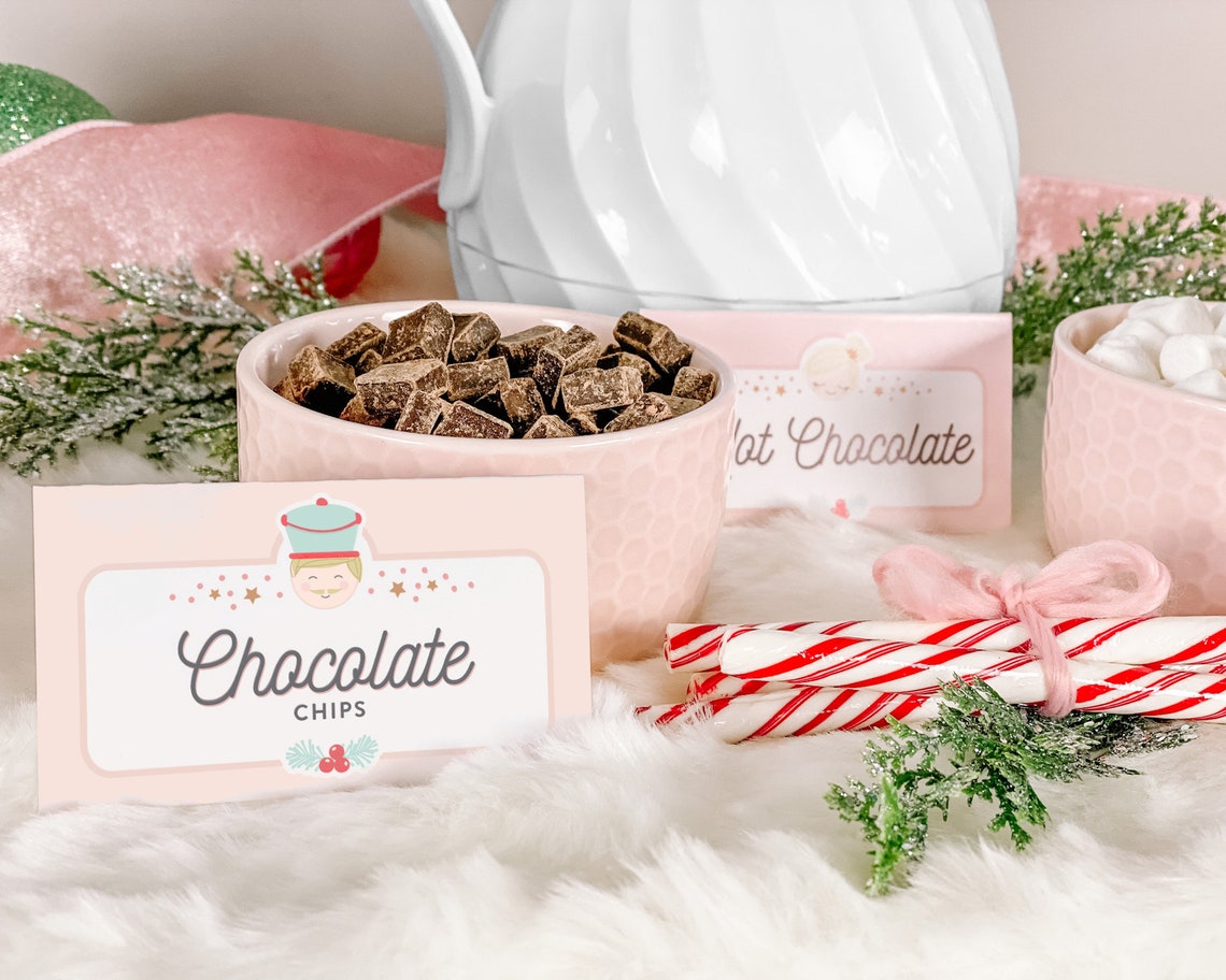Hot Chocolate Bar Printable Kit Sugar Plum Fairy INSTANT - Etsy