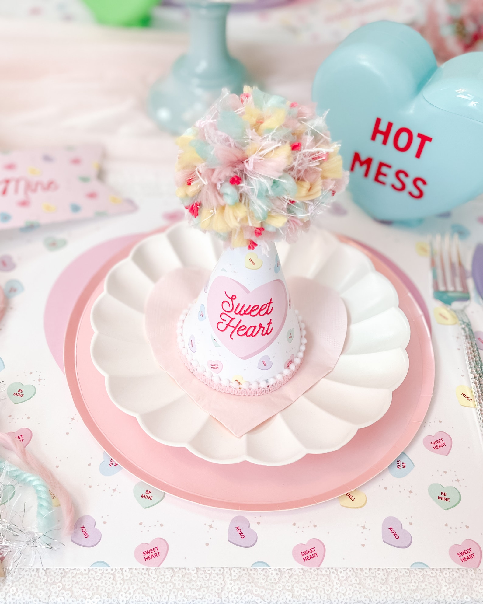 Valentine's Day Party Pack Printable Conversation Hearts Valentines Day ...