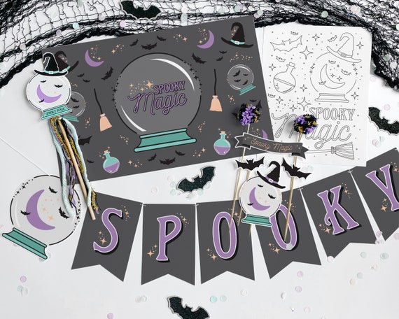 Spooky Magic Halloween Party Pack || Printable Halloween Party Kit ...