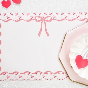Bows & Cherries Place Setting Printables || Valentine’s Day Cherry ...