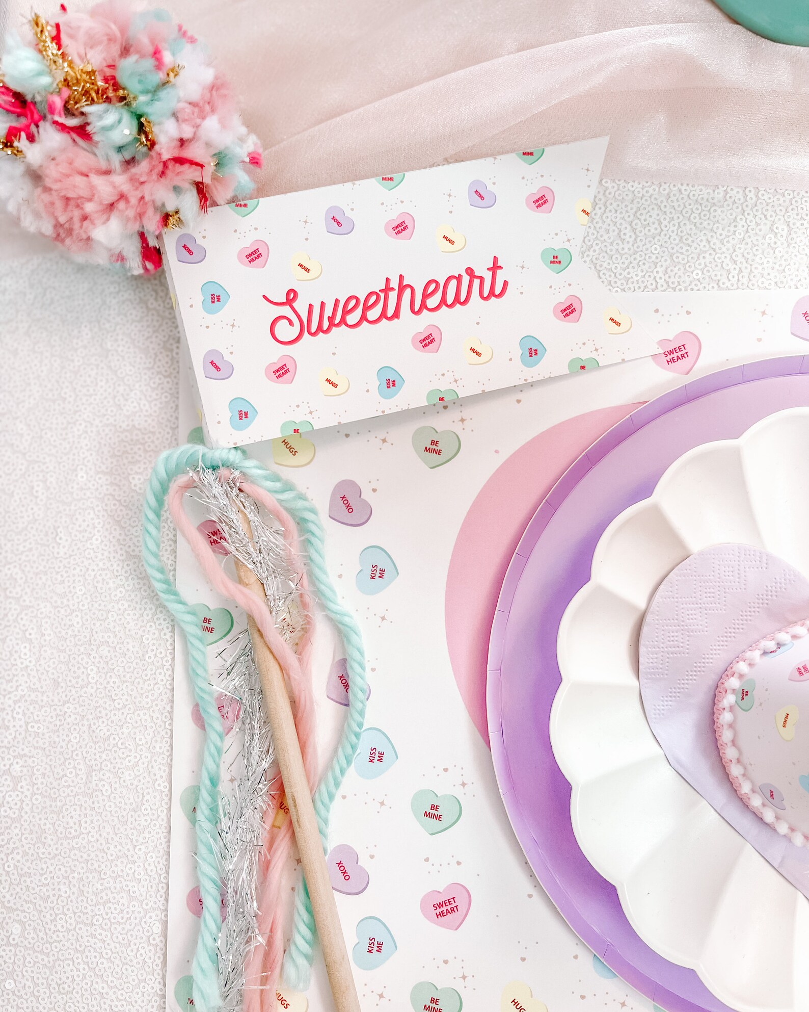 Valentine's Day Party Pack Printable Conversation Hearts Valentines Day ...