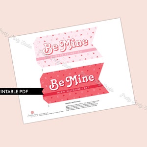 Be Mine Valentine's Day Pennant Flag || Printable Valentine's Decor ...