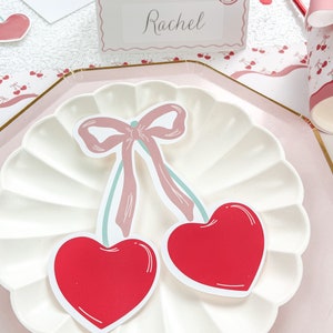 Bows & Cherries Place Setting Printables || Valentine’s Day Cherry ...