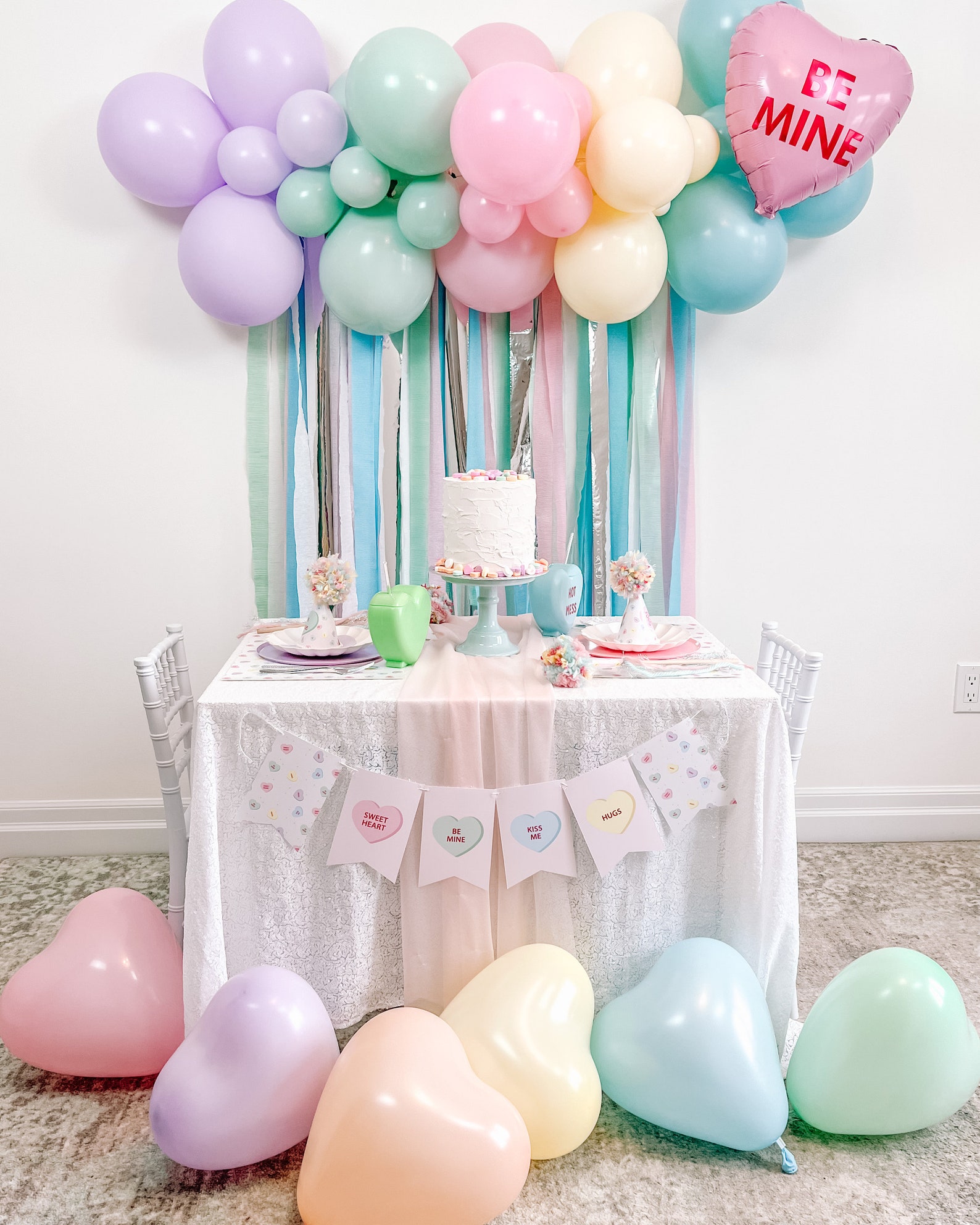 Valentine's Day Party Pack Printable Conversation Hearts Valentines Day ...