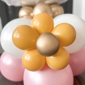 Daisy Bunny Balloon Stack Easter Balloon Decor Bunny Birthday Party ...