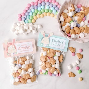 Editable Easter Treat Bag Toppers || Bunny Bait Printable Tags ...