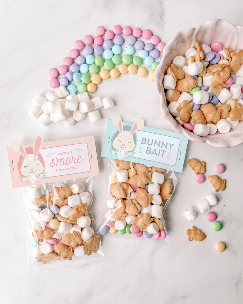 Editable Easter Treat Bag Toppers || Bunny Bait Printable Tags ...