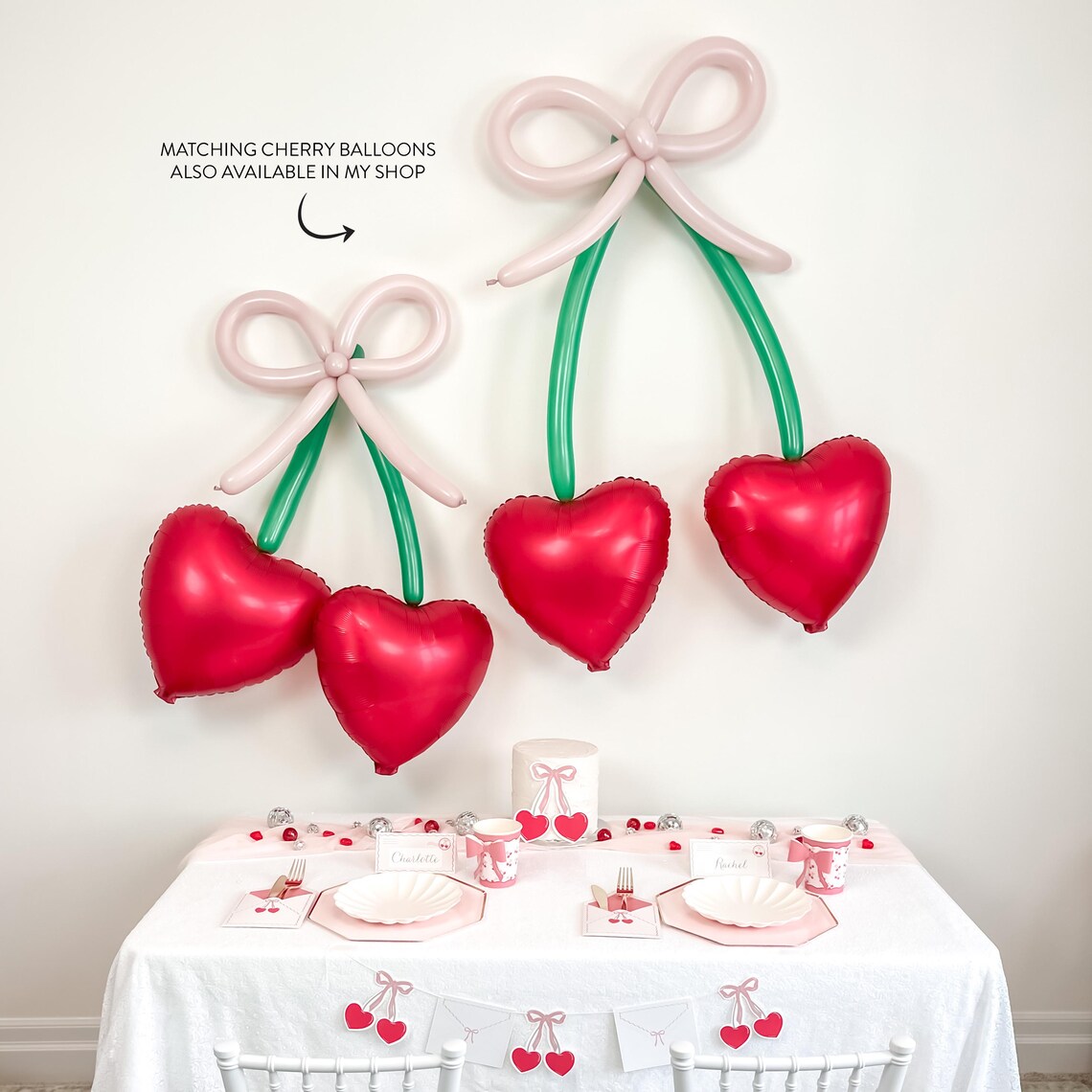 Bows & Cherries Place Setting Printables || Valentine’s Day Cherry ...