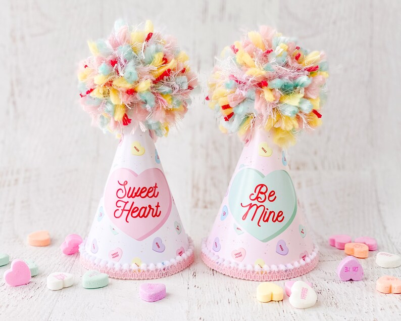 Conversation Hearts Valentine's Day Party Hats - Etsy