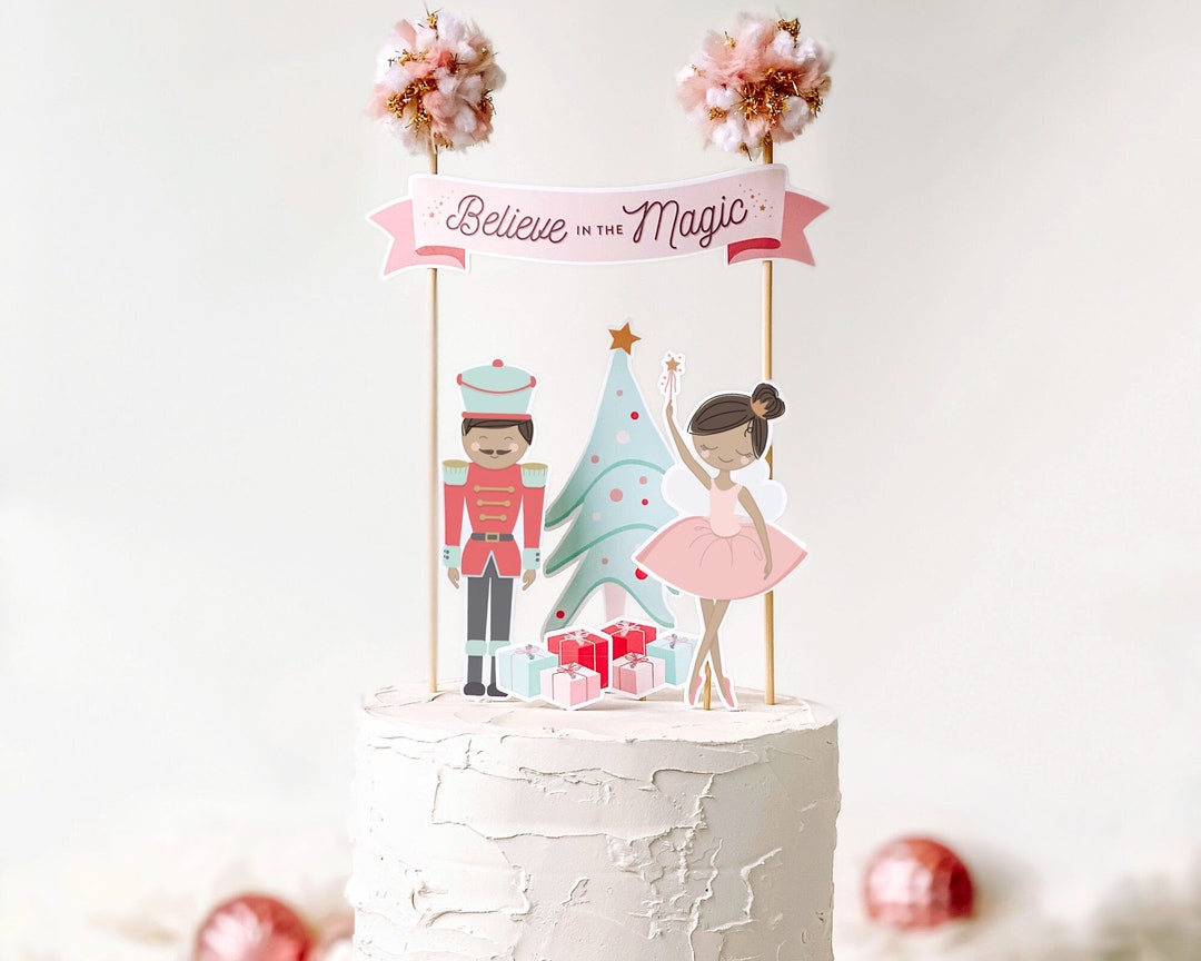 Dark Skin Sugar Plum Fairy Cake Topper || Printable Nutcracker Cake Topper || Ballet Birthday ...