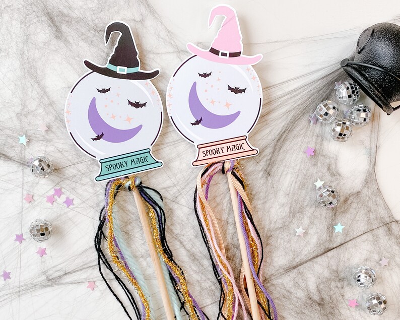 Spooky Magic Halloween Wand || Printable Boo Basket Flag || Halloween ...