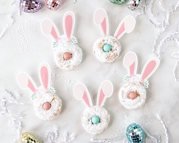 Bunny Ear Food Picks || Easter Bunny Cupcake Toppers || Rabbit Food ...