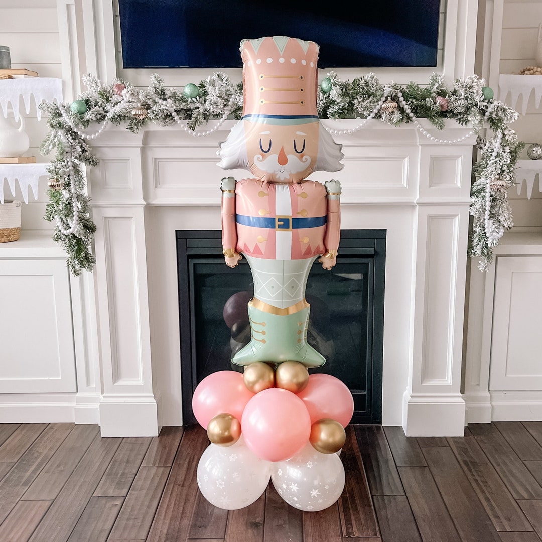 Pastel Nutcracker Balloon Stack Pink Nutcracker Birthday Party Decor ...