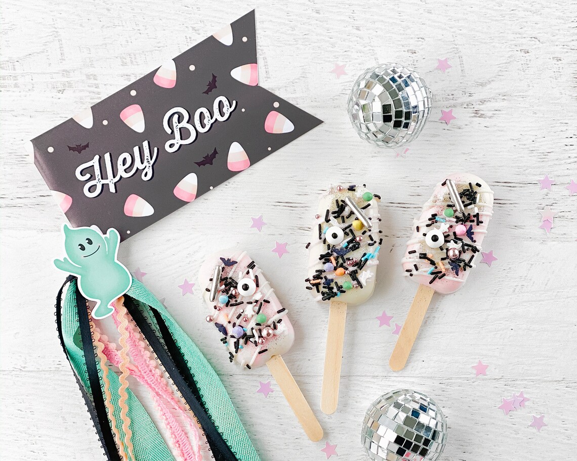 Hey Boo Halloween Pennant Flag || Printable Boo Basket Flag ...