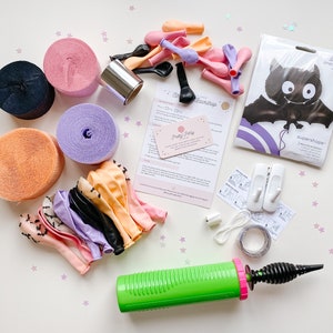 4' Pastel Halloween Balloon & Streamer Backdrop Kit | Etsy