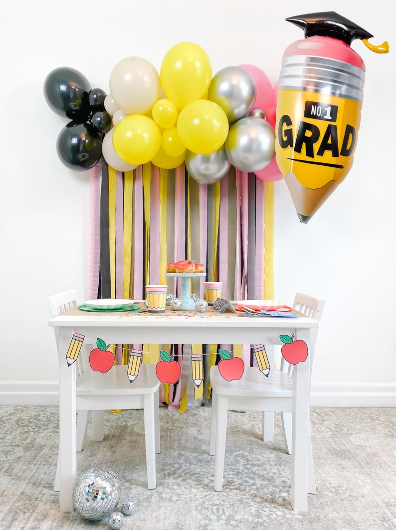 4' pencil Graduation Balloon & Streamer - Etsy