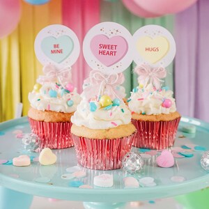 Valentine's Day Party Pack || Printable Conversation Hearts Valentines ...