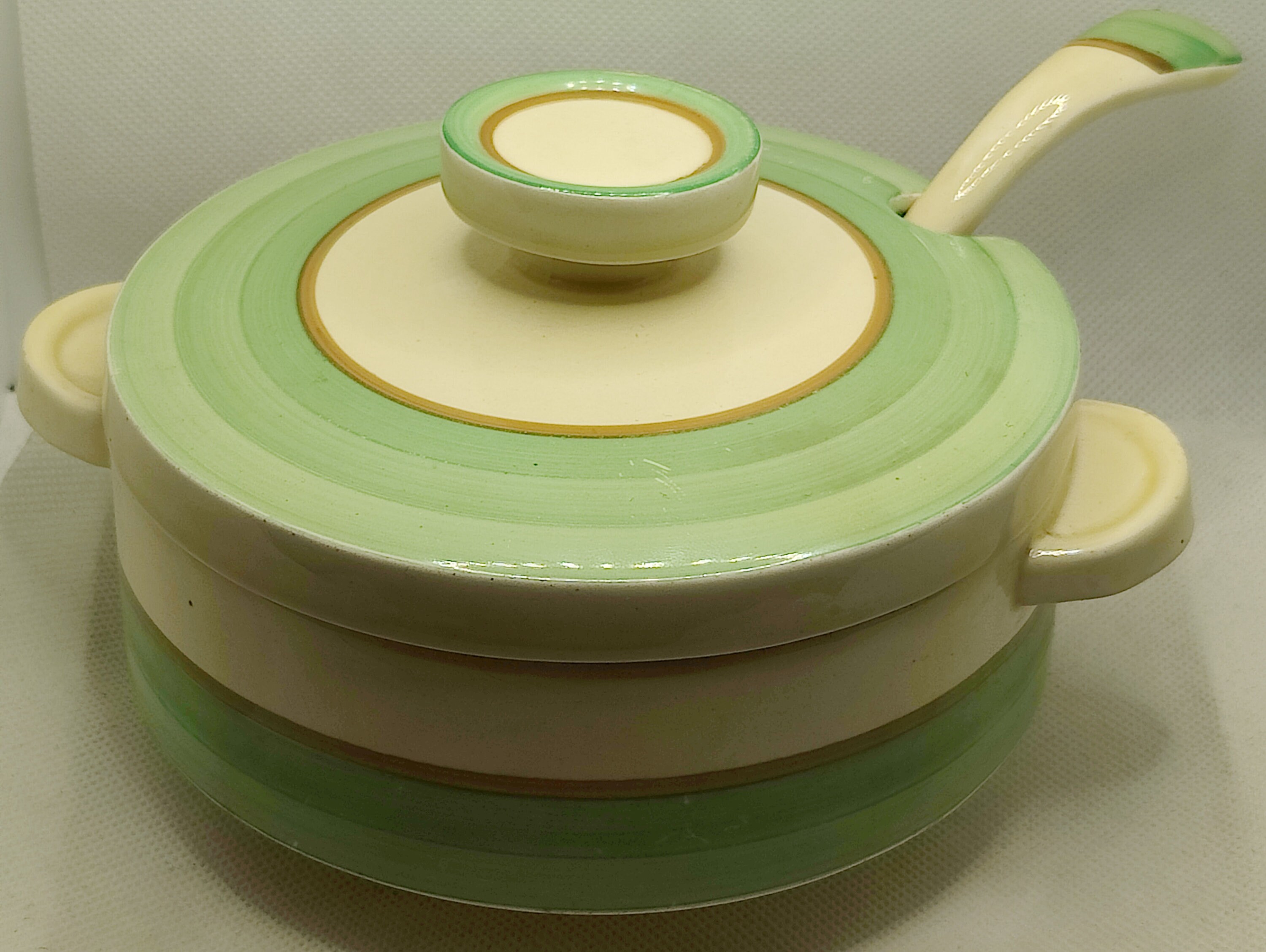 CLARICE CLIFF GREEN Banded Tureen con cubierta y servidor. | Etsy