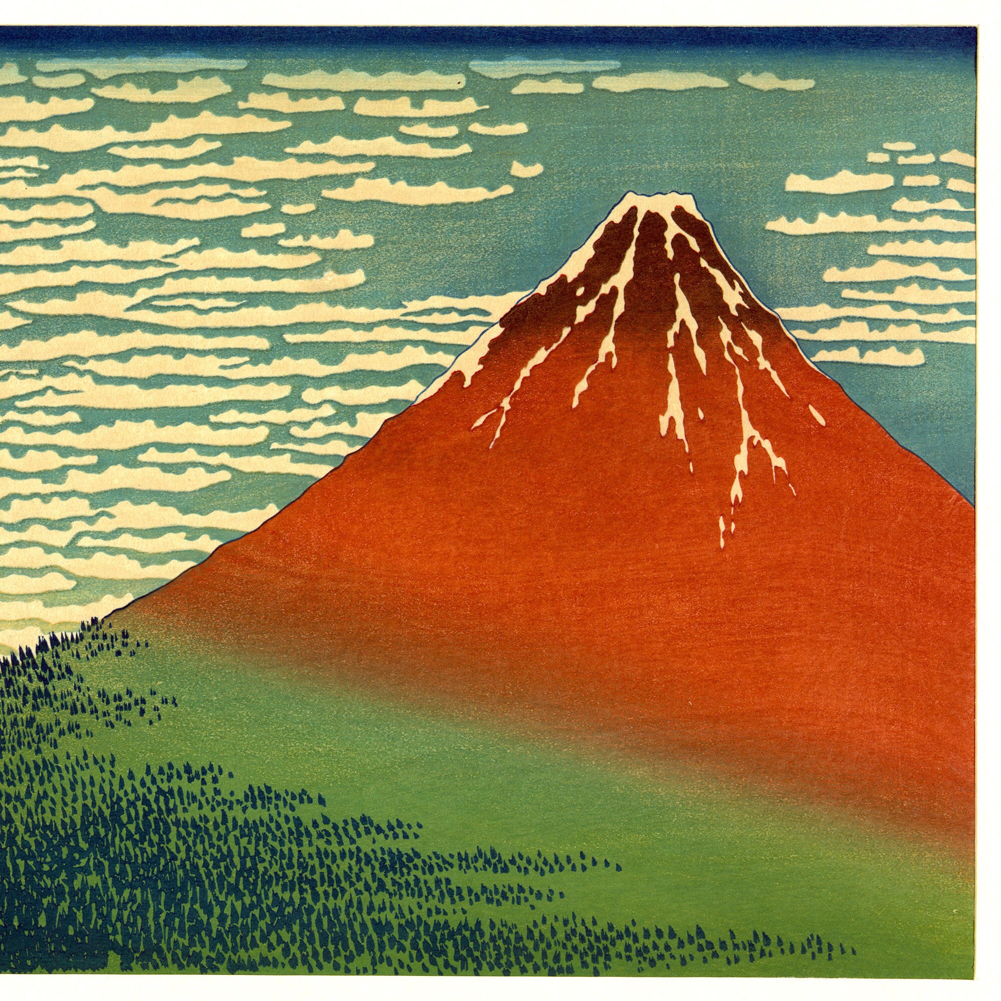 Japanese Print Japanese Art 'South Wind Clear Sky | Etsy