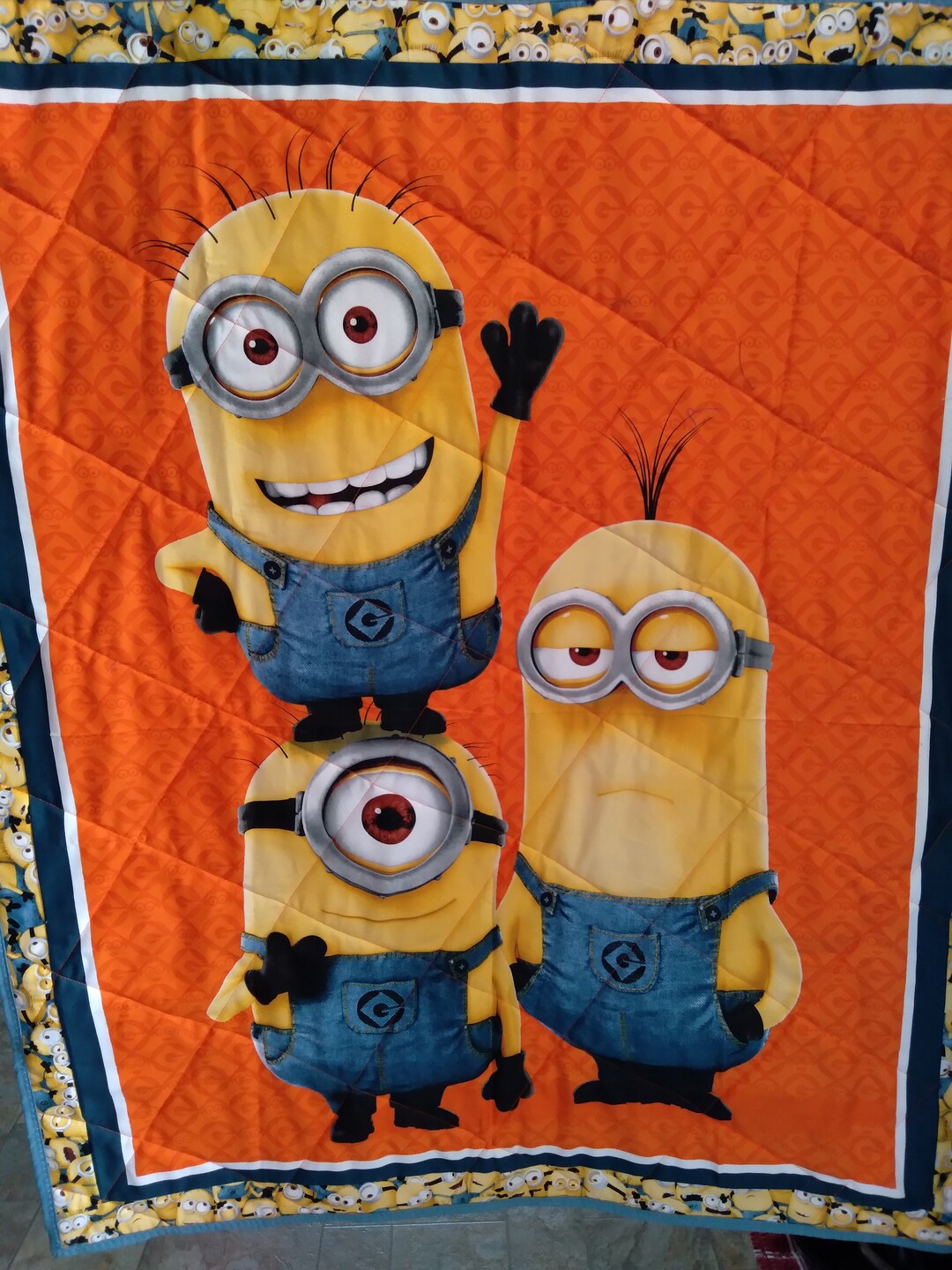 Minions Homemade Throw Quilt - Etsy