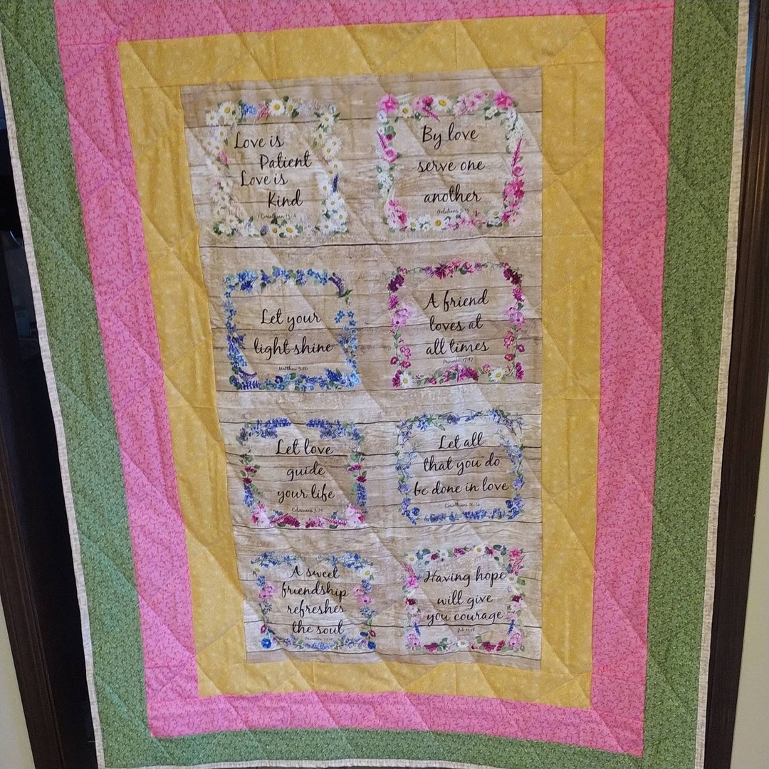 Bible Verses Homemade Throw Quilt - Etsy