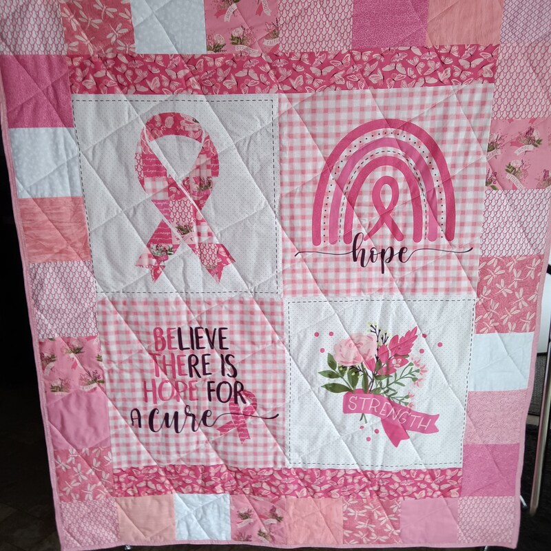 Breast Cancer Quilt - Etsy