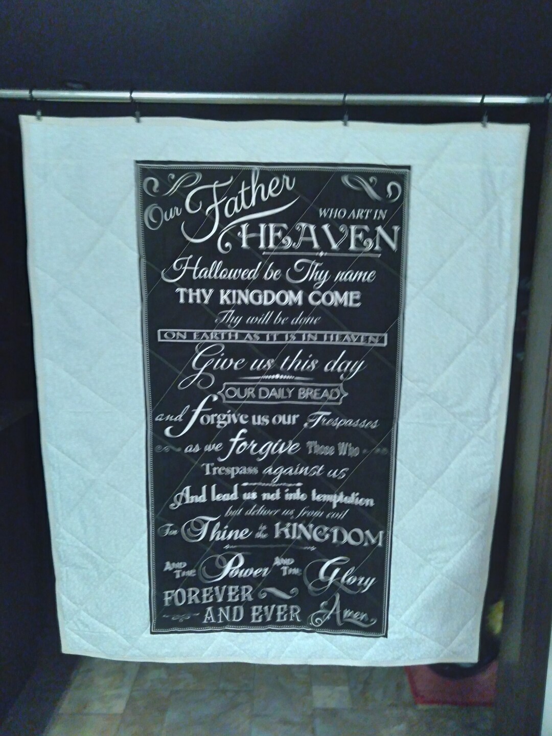 Our Father Prayer Homemade Throw Quilt - Etsy