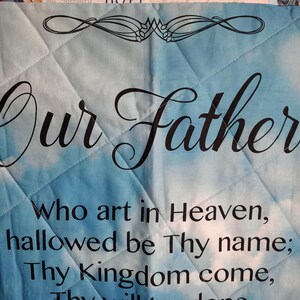Our Father Traditional Prayer Homemade Throw Quilt - Etsy