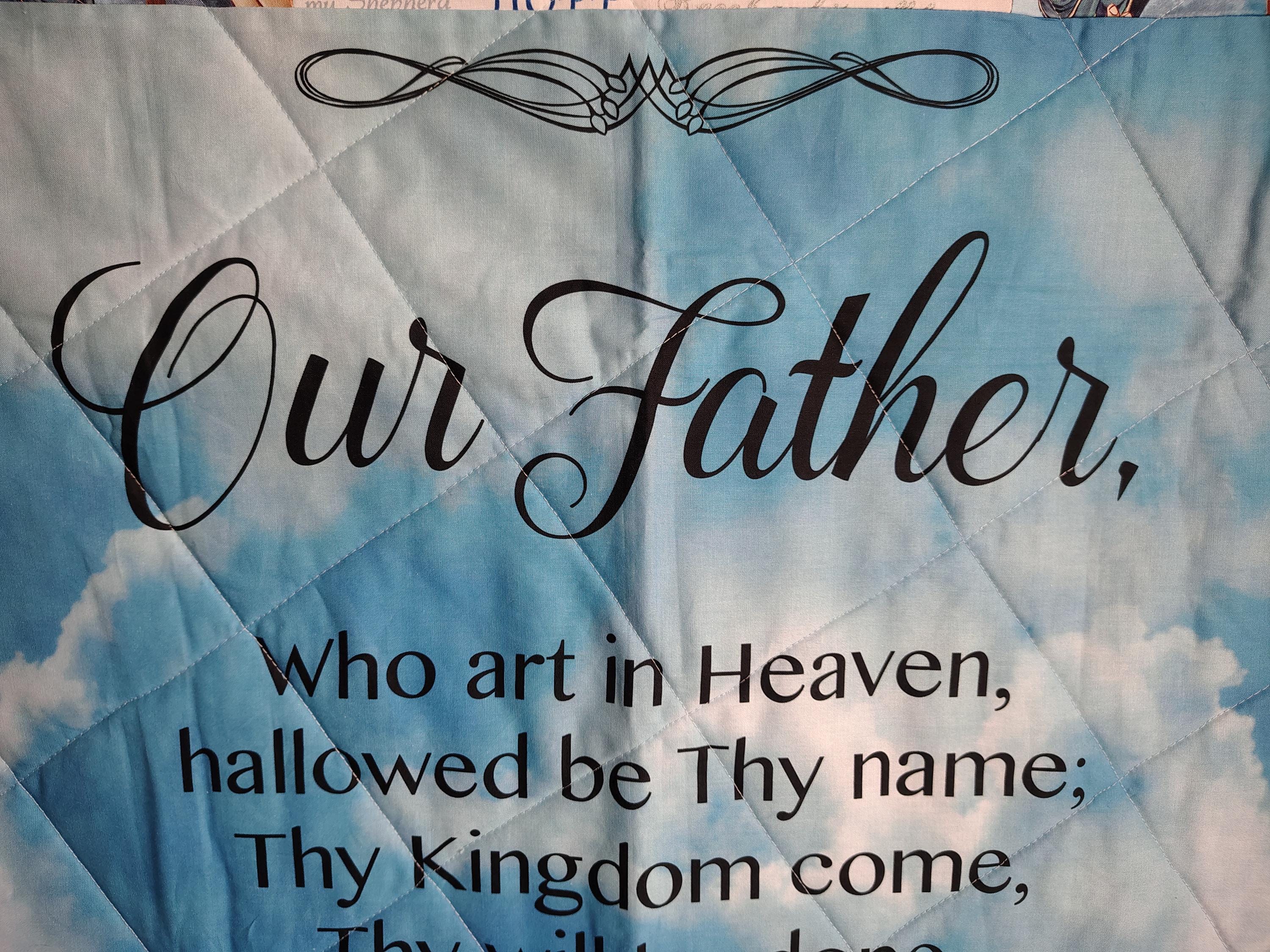 Our Father Traditional Prayer Homemade Throw Quilt - Etsy