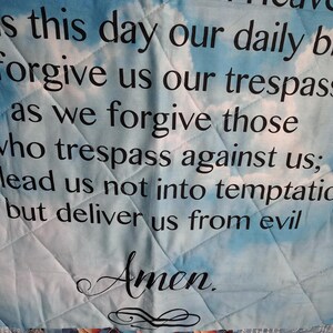 Our Father Traditional Prayer Homemade Throw Quilt - Etsy