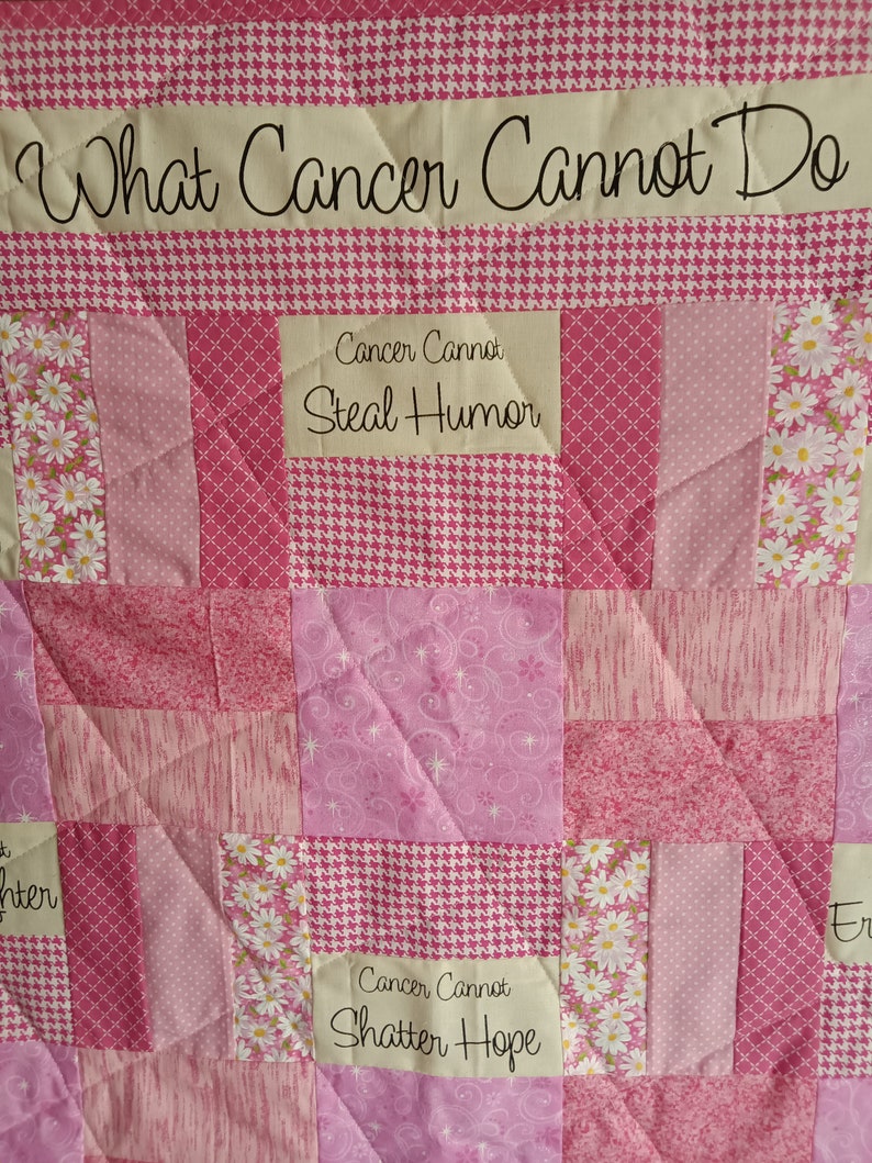 What Cancer Cannot Do Homemade (pinks) Throw Quilt - Etsy