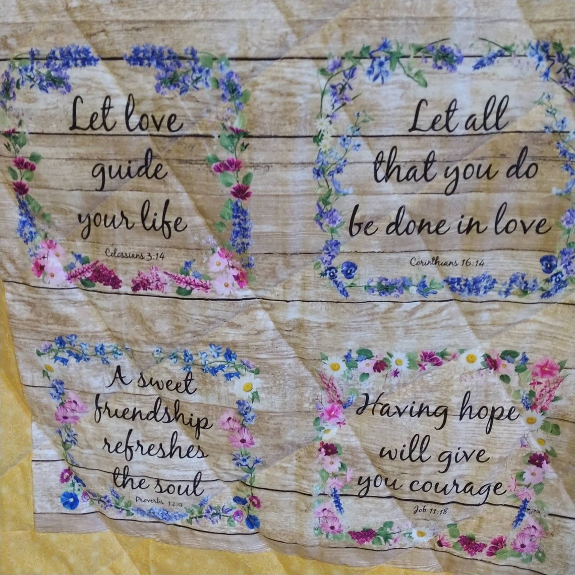 Bible Verses Homemade Throw Quilt - Etsy