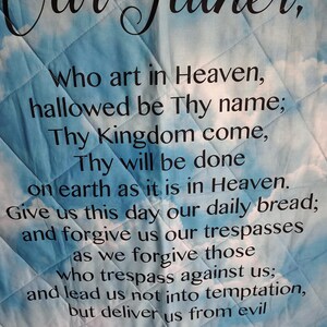 Our Father Traditional Prayer Homemade Throw Quilt - Etsy