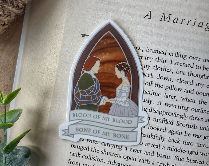 Outlander Wedding Glossy Vinyl Sticker Jamie and Claire Sticker Bookish ...
