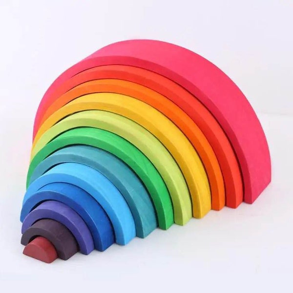 Wooden Rainbow Stacker - Etsy