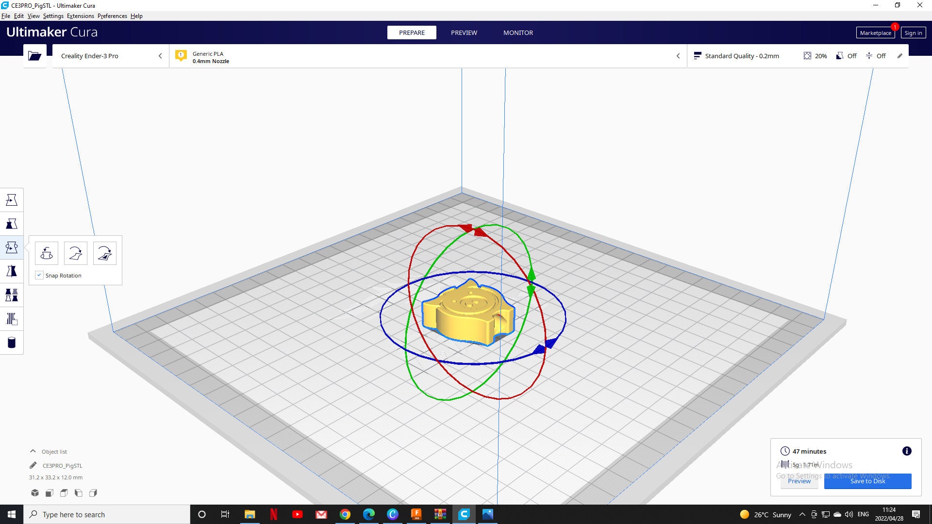 Pig Straw Topper STL File for 3D Printing Digital Download - Etsy