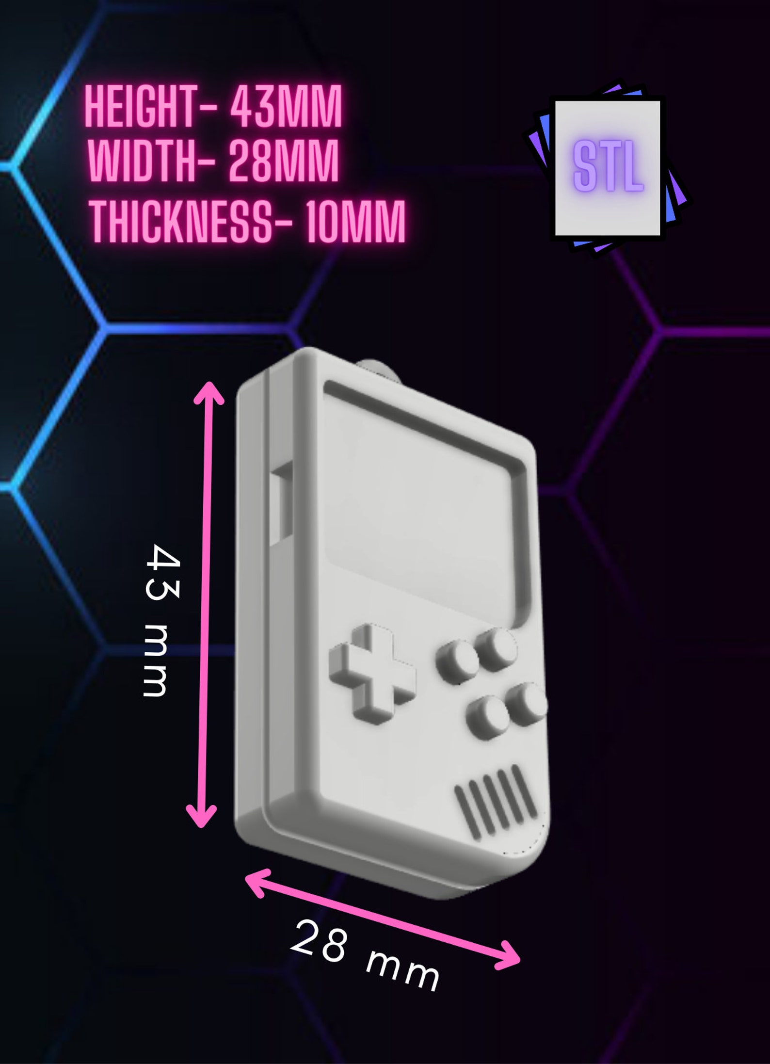 Gamer Keychain 3D Print STL File for 3D Printing - Digital Download - Etsy