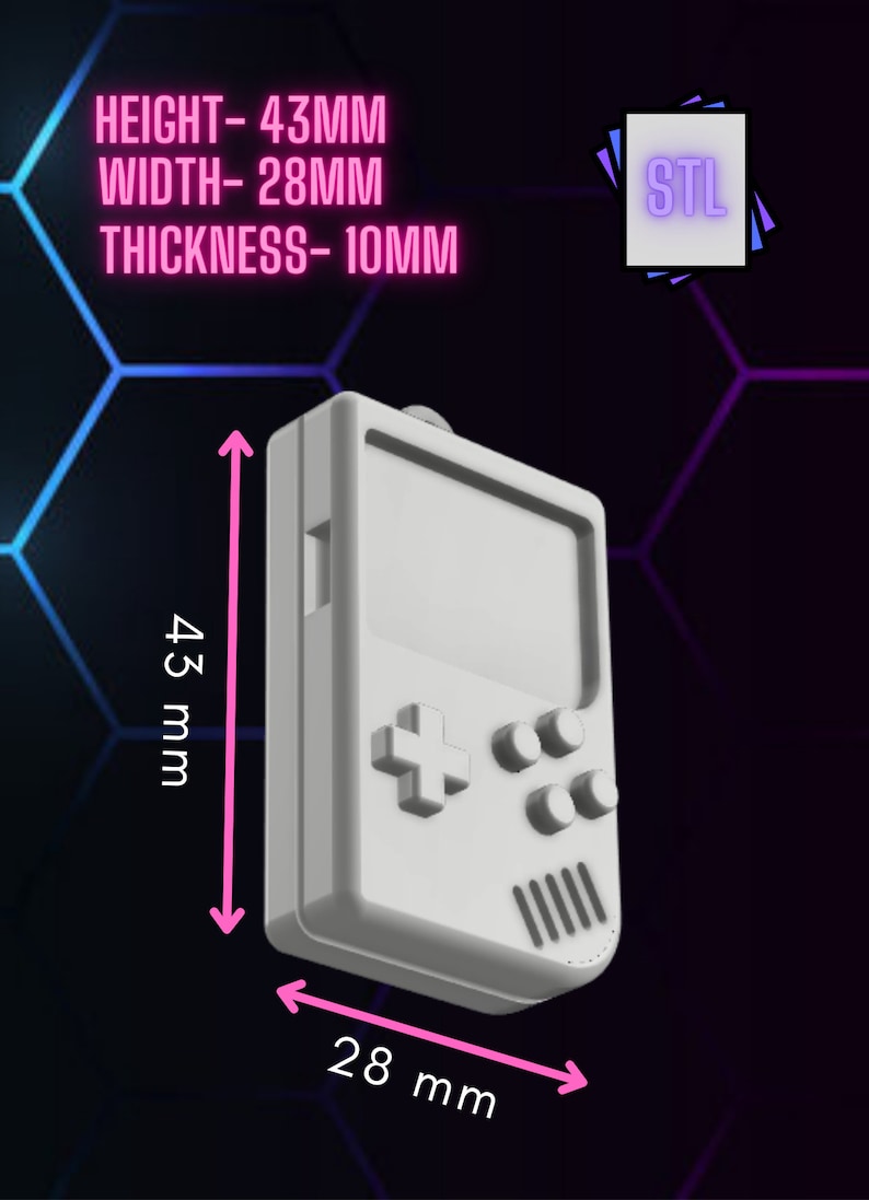 Gamer Keychain 3D Print STL File for 3D Printing - Digital Download - Etsy