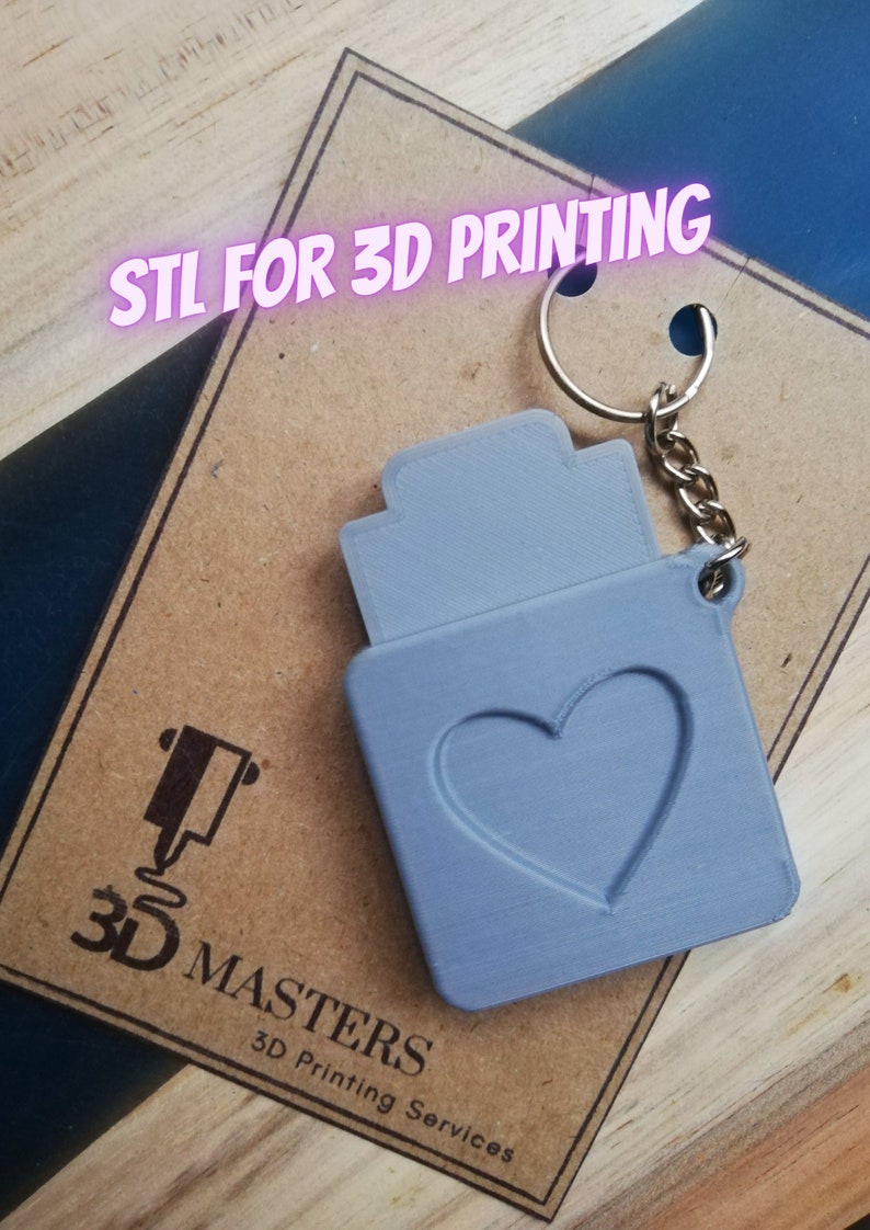 Insta Photo Camera Keychain 3D Print STL File for 3D Printing Digital ...