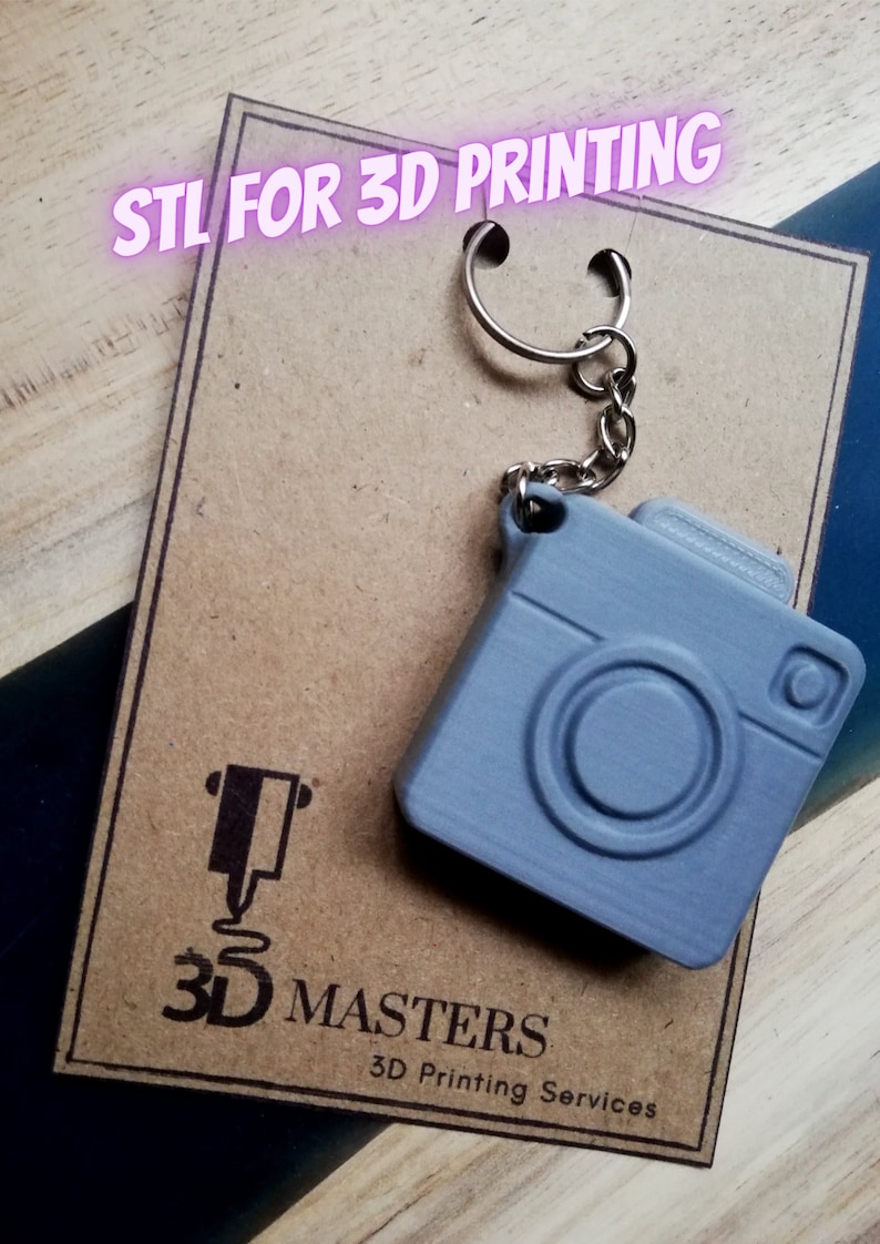 Insta Photo Camera Keychain 3D Print STL File para impresión 3D ...