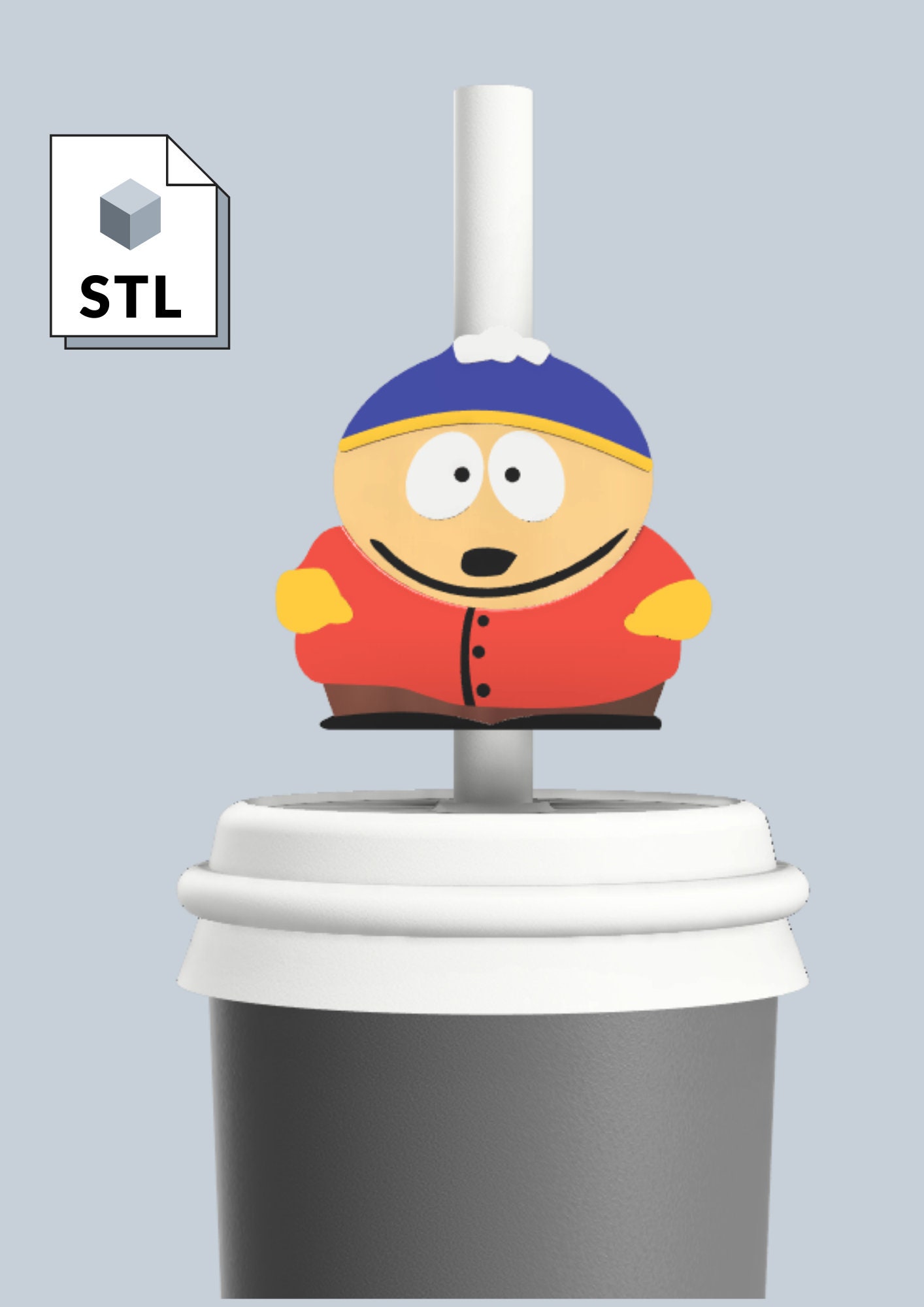 Cartman Straw Topper STL File for 3D Printing Digital Download - Etsy