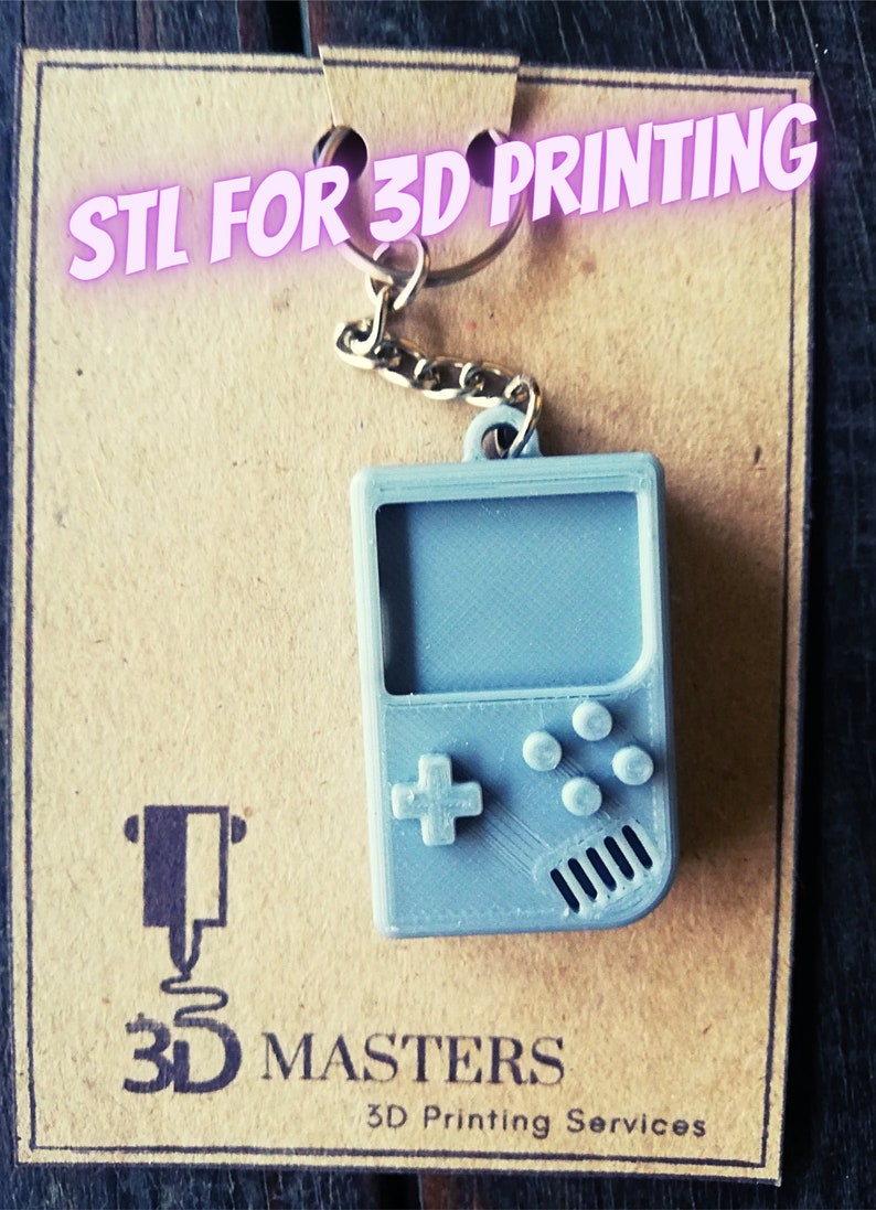 Gamer Keychain 3D Print STL File for 3D Printing - Digital Download - Etsy