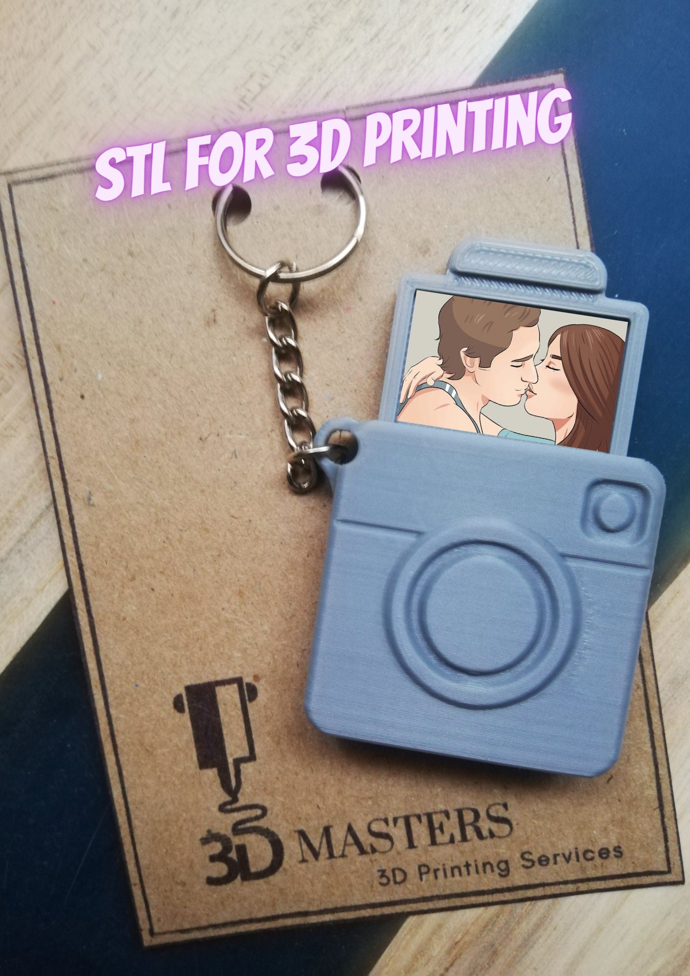 Insta Photo Camera Keychain 3D Print STL File for 3D Printing Digital Download - Etsy