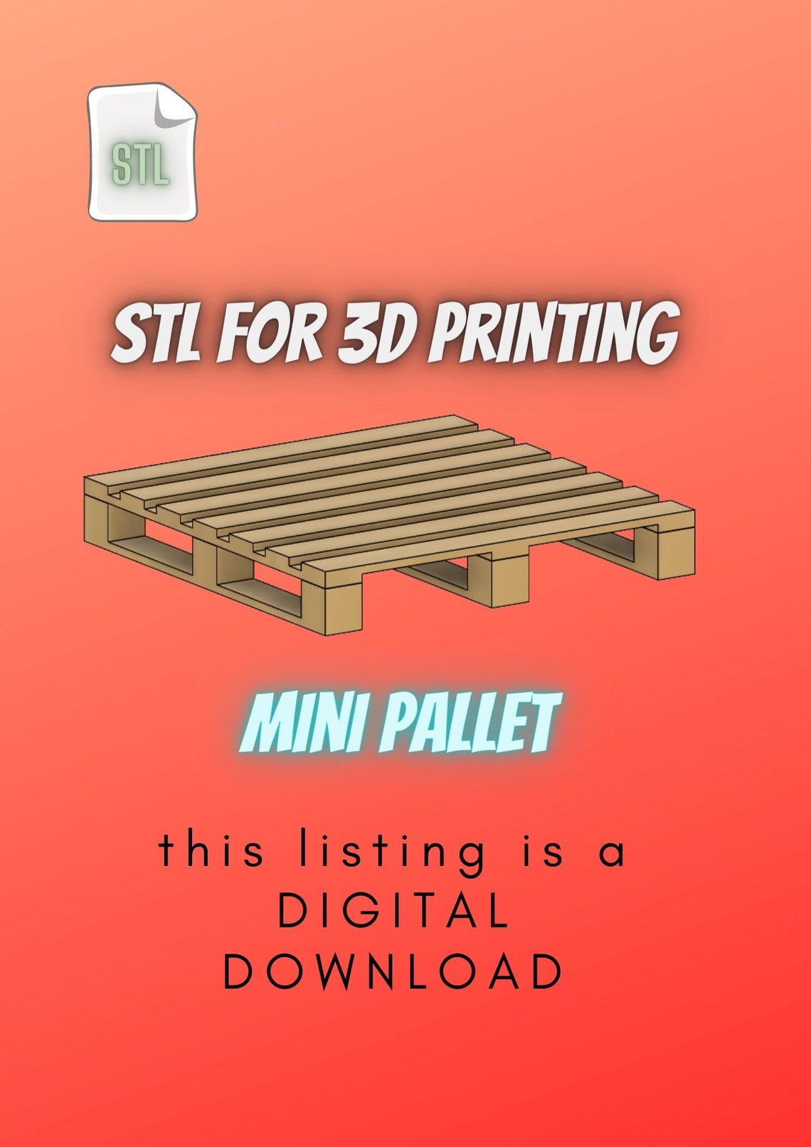 Mini Pallet STL Files for 3D Printing - Digital Download - Etsy