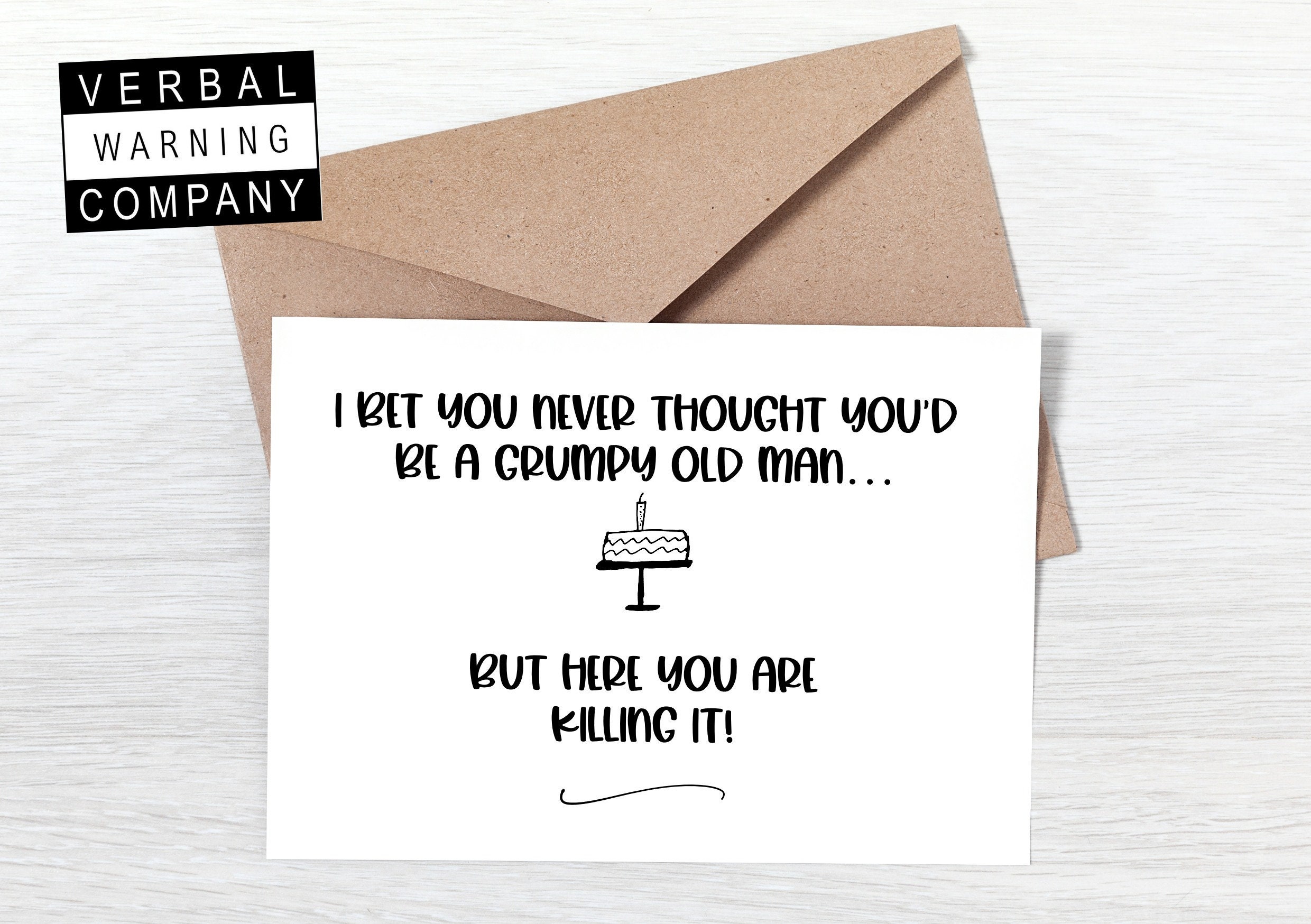 Grumpy Old Man Birthday Greeting Card Funny Humour swearing Rude - Etsy UK